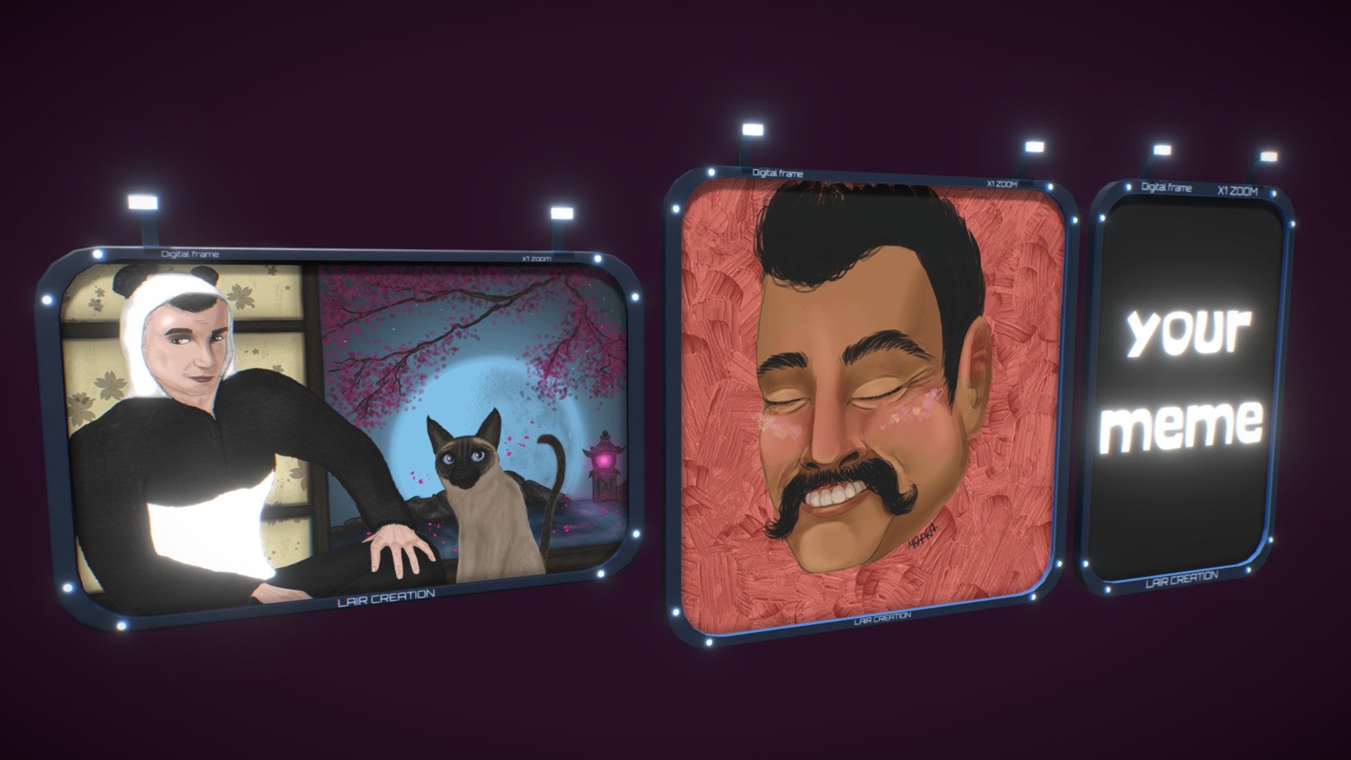 Digital frame - 3D model by votekickAlex [0c9775d] - Sketchfab