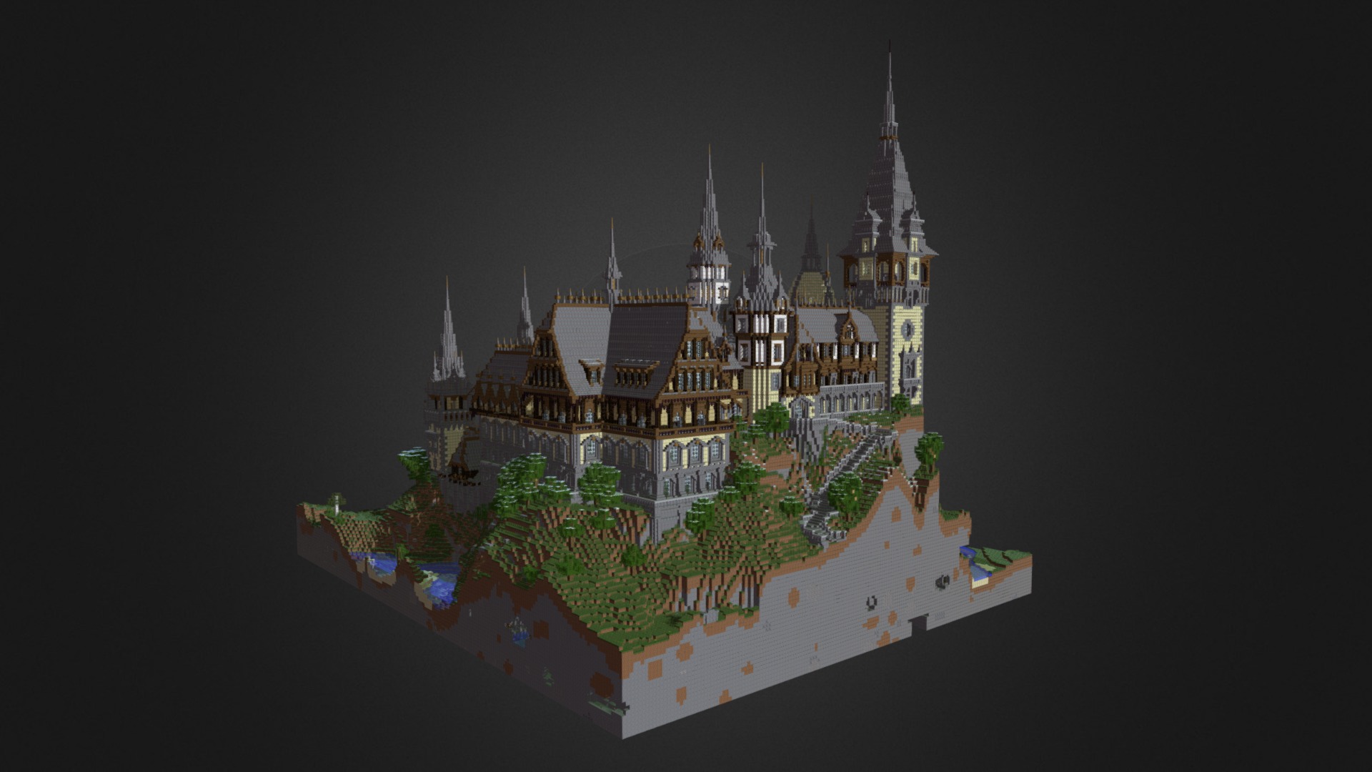 Royal manor [Minecraft] - Download Free 3D model by Shapernode [0c9df7e] - Sketchfab