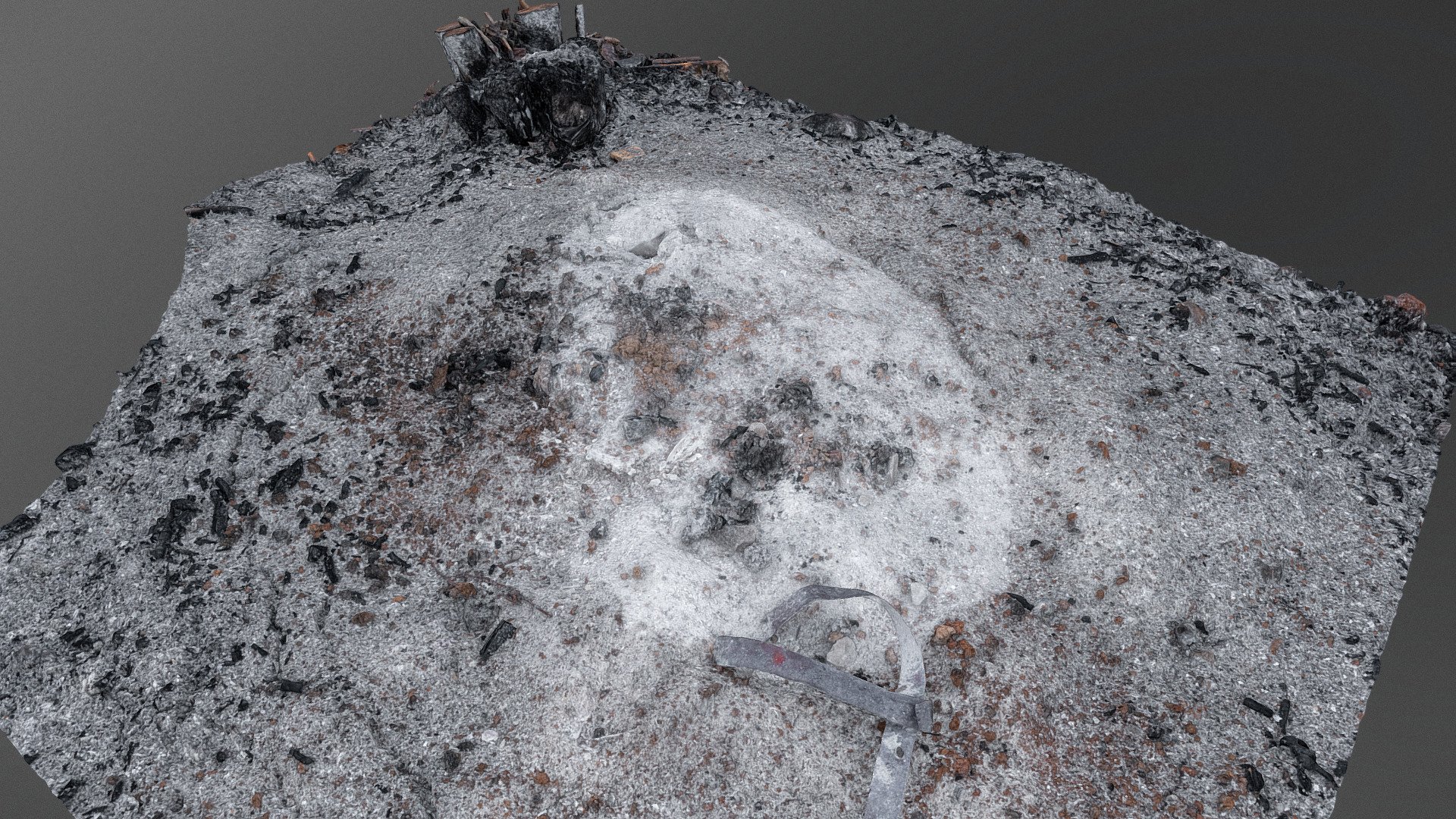 Ash pile with steel ribbon - Buy Royalty Free 3D model by axonite ...