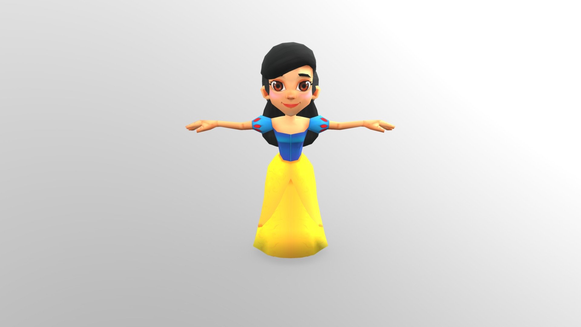 Princess Character Model 1 - 3D model by UNC Studio (@uncstudio ...
