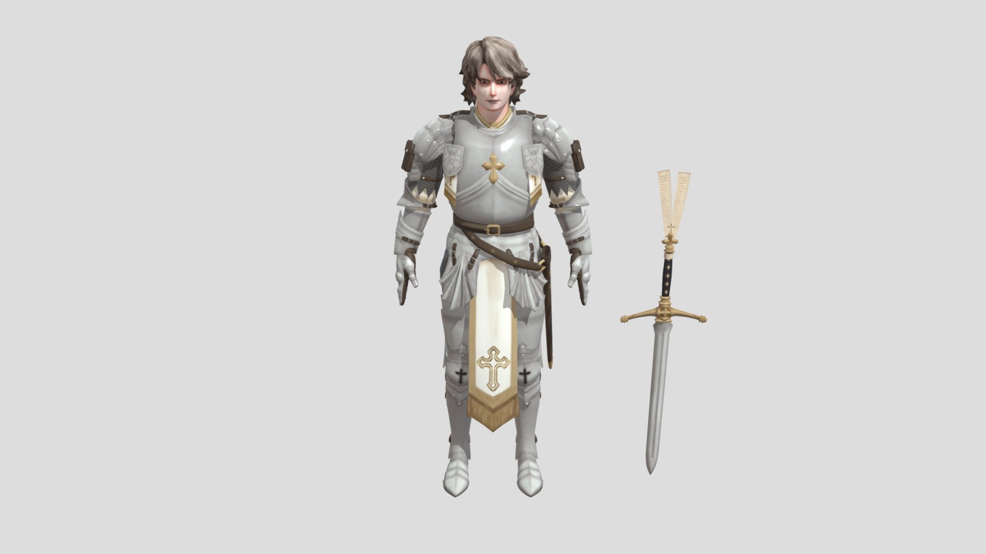 Stylised Holy Knight Character - 3D model by David Sadler (@davidsadler ...