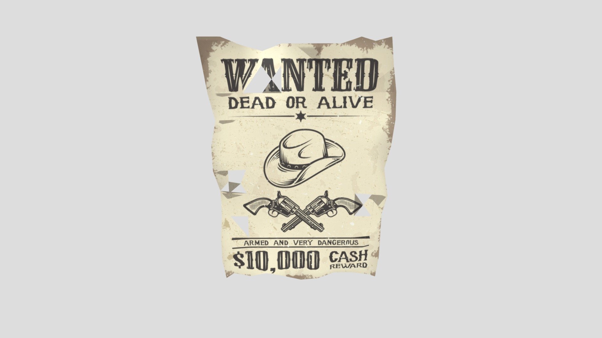 WantedPoster - Download Free 3D model by Adam Lindley (@AdamLindley ...