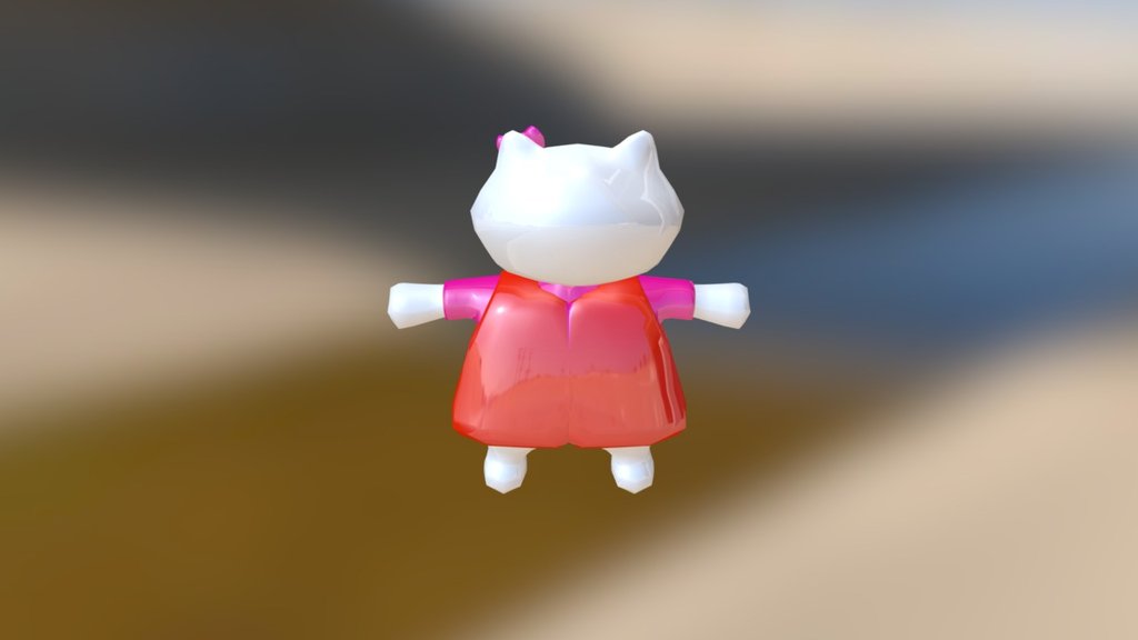 Hello kitty - 3D model by jeamD [0cabd28] - Sketchfab