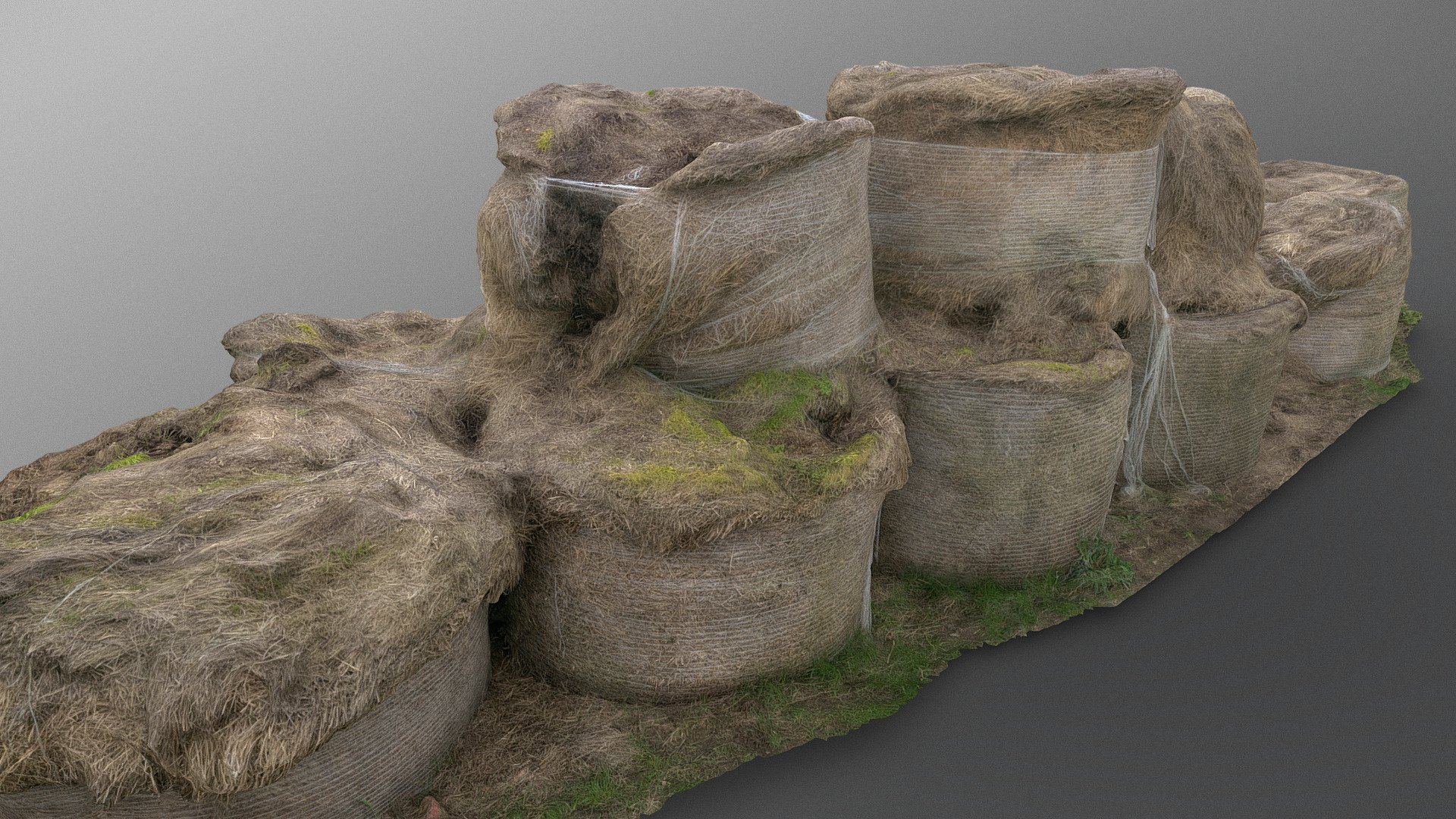 Old Hay bales - Buy Royalty Free 3D model by matousekfoto [0cb29a9 ...