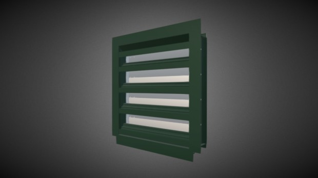 1606CDAF Louver, Flanged Frame - 3D model by Nailor [0cb6249] - Sketchfab