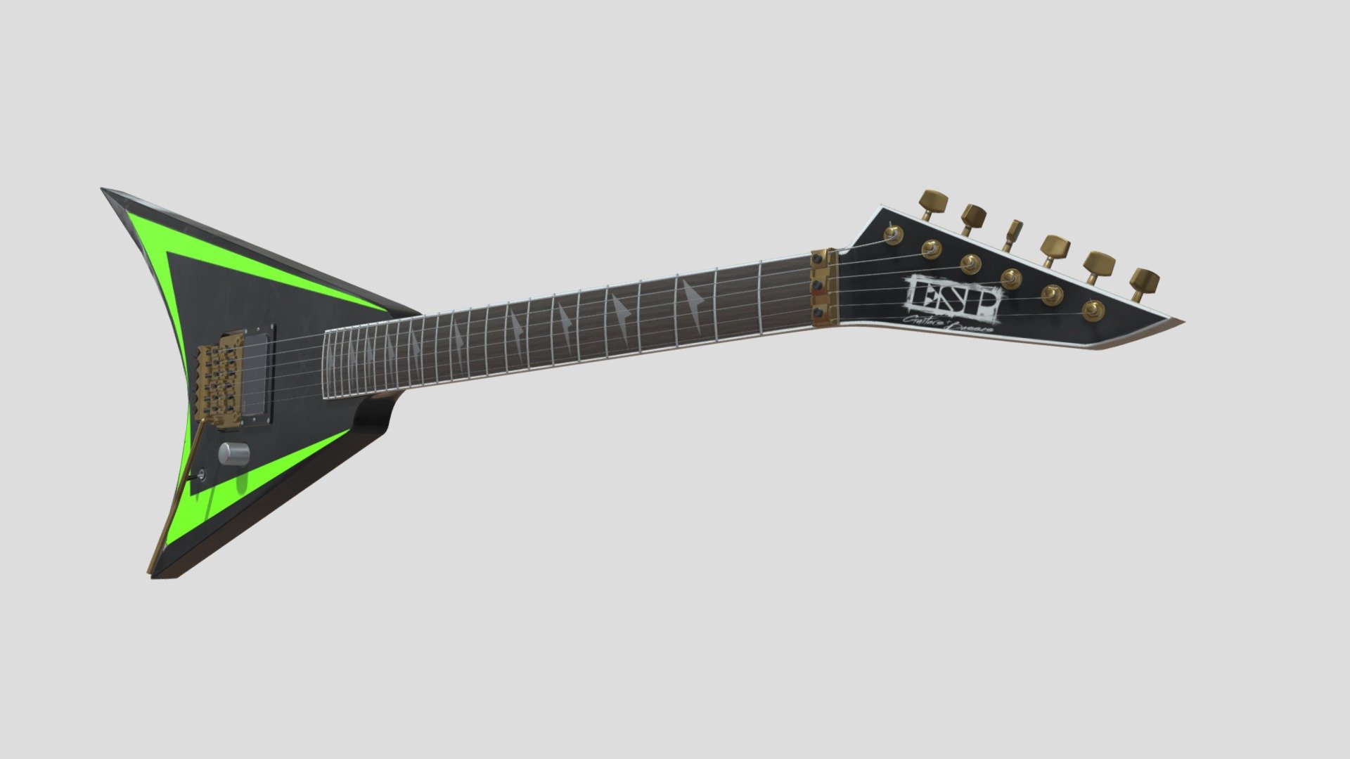 Alexi Laiho ESP Guitar - 3D model by DarkSunJinx (@darksungwyn ...