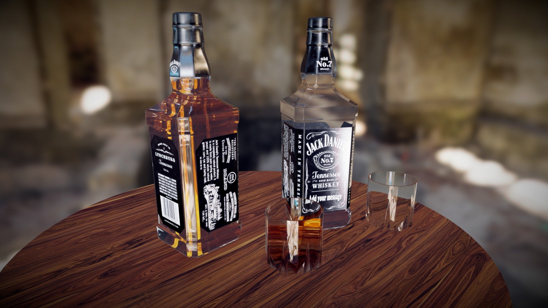 Whisky Bottle Scene - 3D model by Firas Ma'ayah (@V737) [0cba857 ...