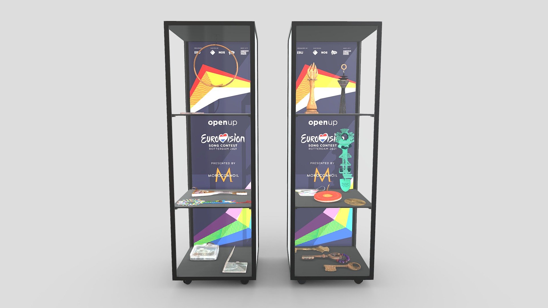 EUROVISION SONGFESTIVAL KEYCHAIN DISPLAY 2021 - 3D model by 360Fabriek ...