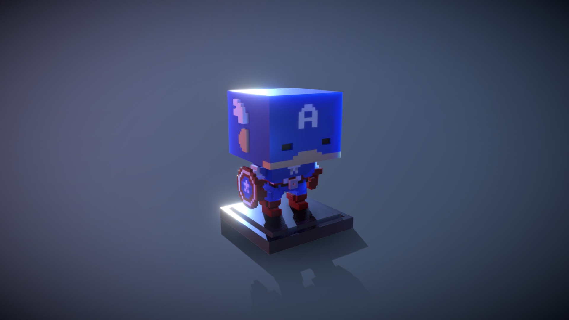 Hero Block Captain America - 3D model by Mike.Nicholson [0cc002e ...