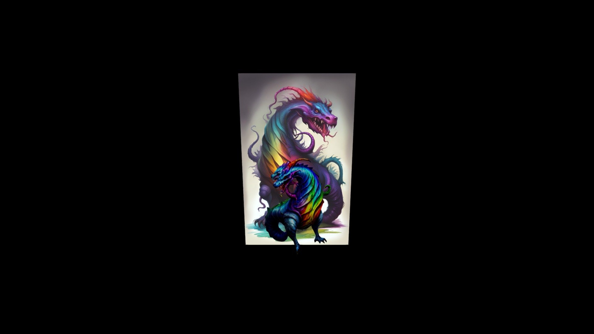 "Rainbow Dragon" A large, colorful dragon with - Download Free 3D model ...