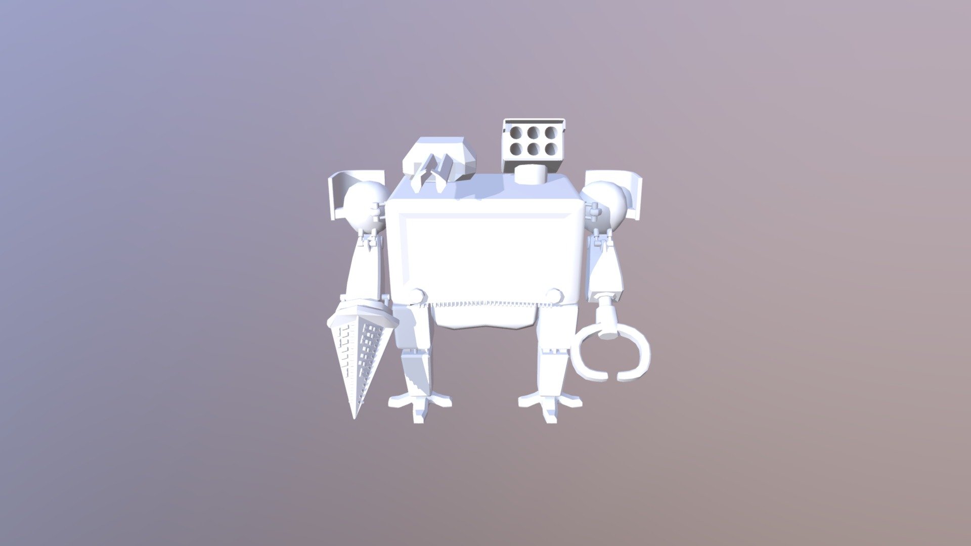 Cute Little Mech - 3D model by LunarHearts [0cc3abc] - Sketchfab
