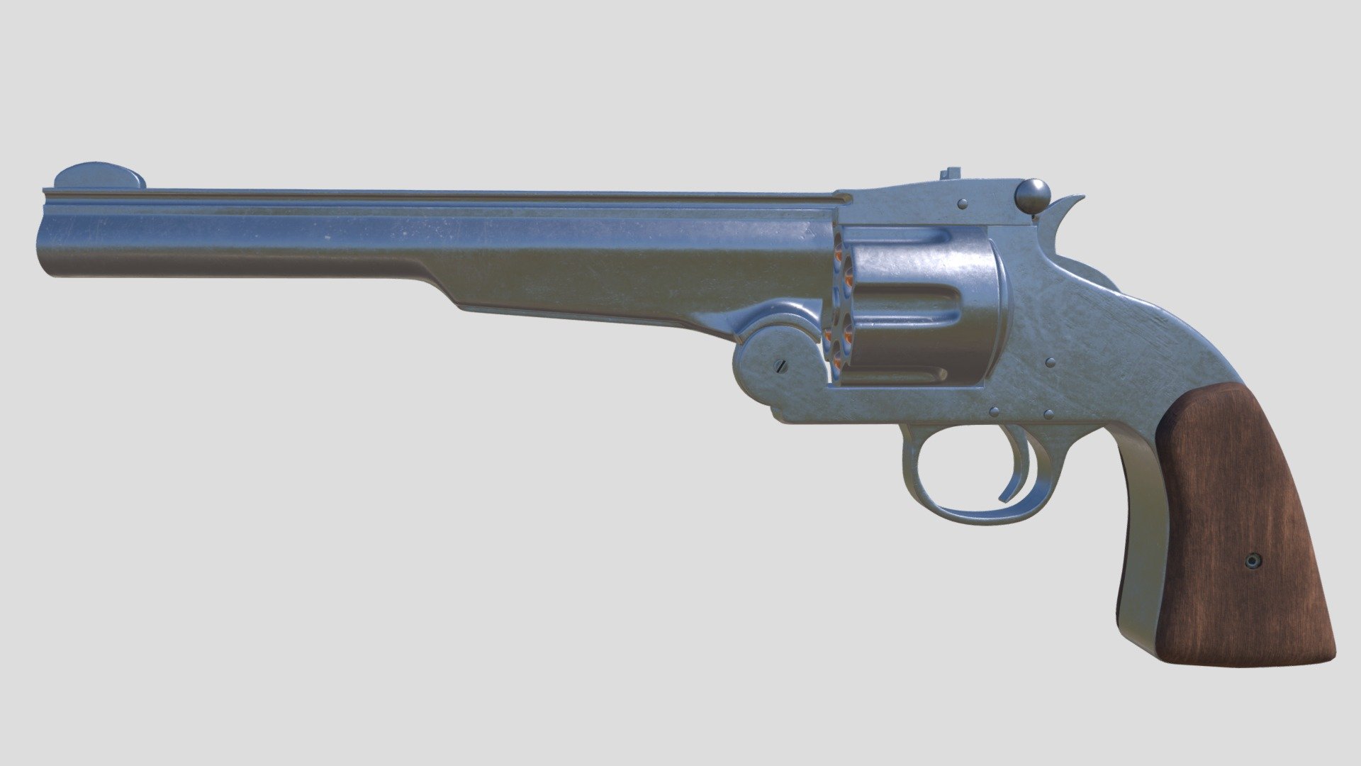 Schofield Revolver - Pistol - 3D model by user77 [0cc4c0c] - Sketchfab