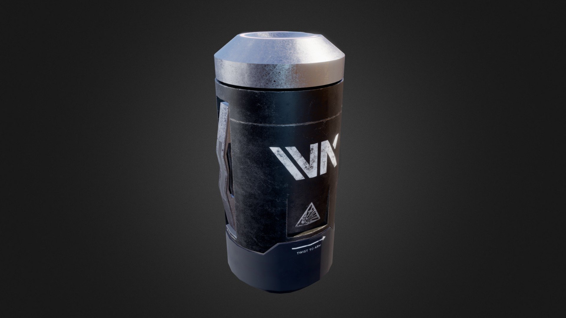 Futuristic Low-poly Hand Grenade. - 3D model by flamedrago1000 [0ccaa34 ...