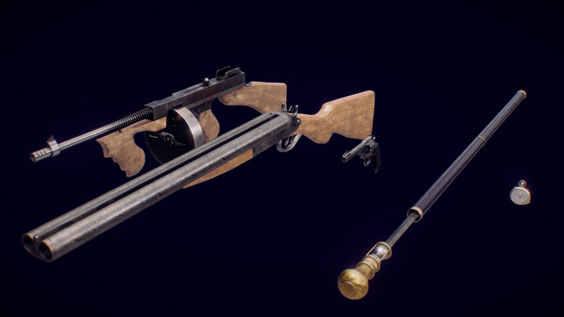 1920's Weapon Set - Split Aeon - 3D model by Ds0mnia (@d0w0knu ...