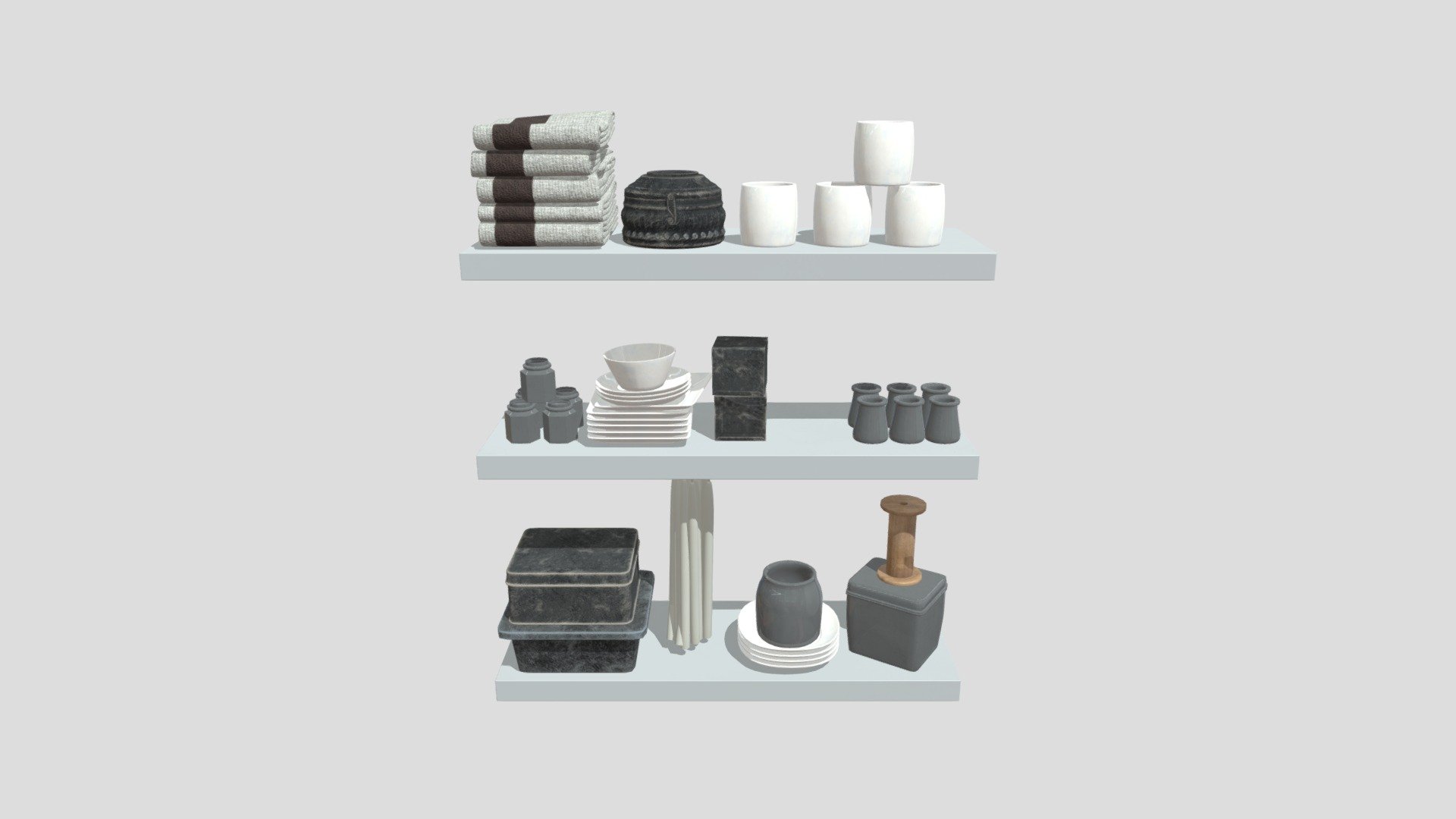 kitchen props 23 AM231 Archmodel - Buy Royalty Free 3D model by ...