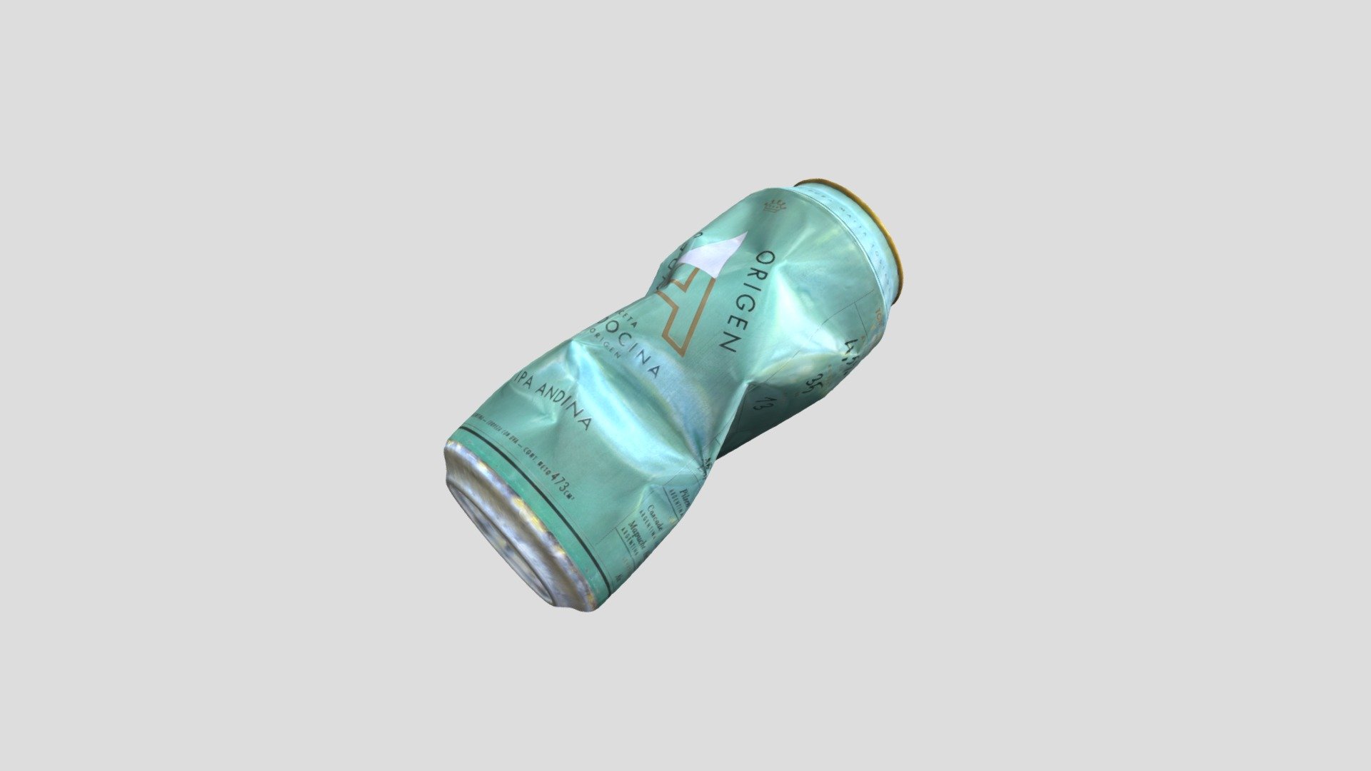 Crushed beer can | 3D scan - Download Free 3D model by Diego (@drkolo ...