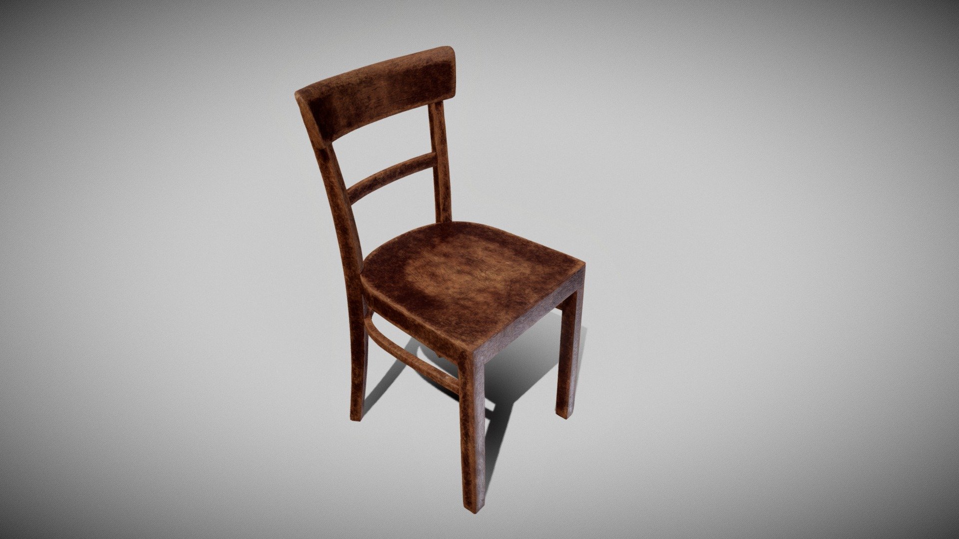 Old Rustic Wooden Chair - Game Ready PBR Asset - Download Free 3D model ...