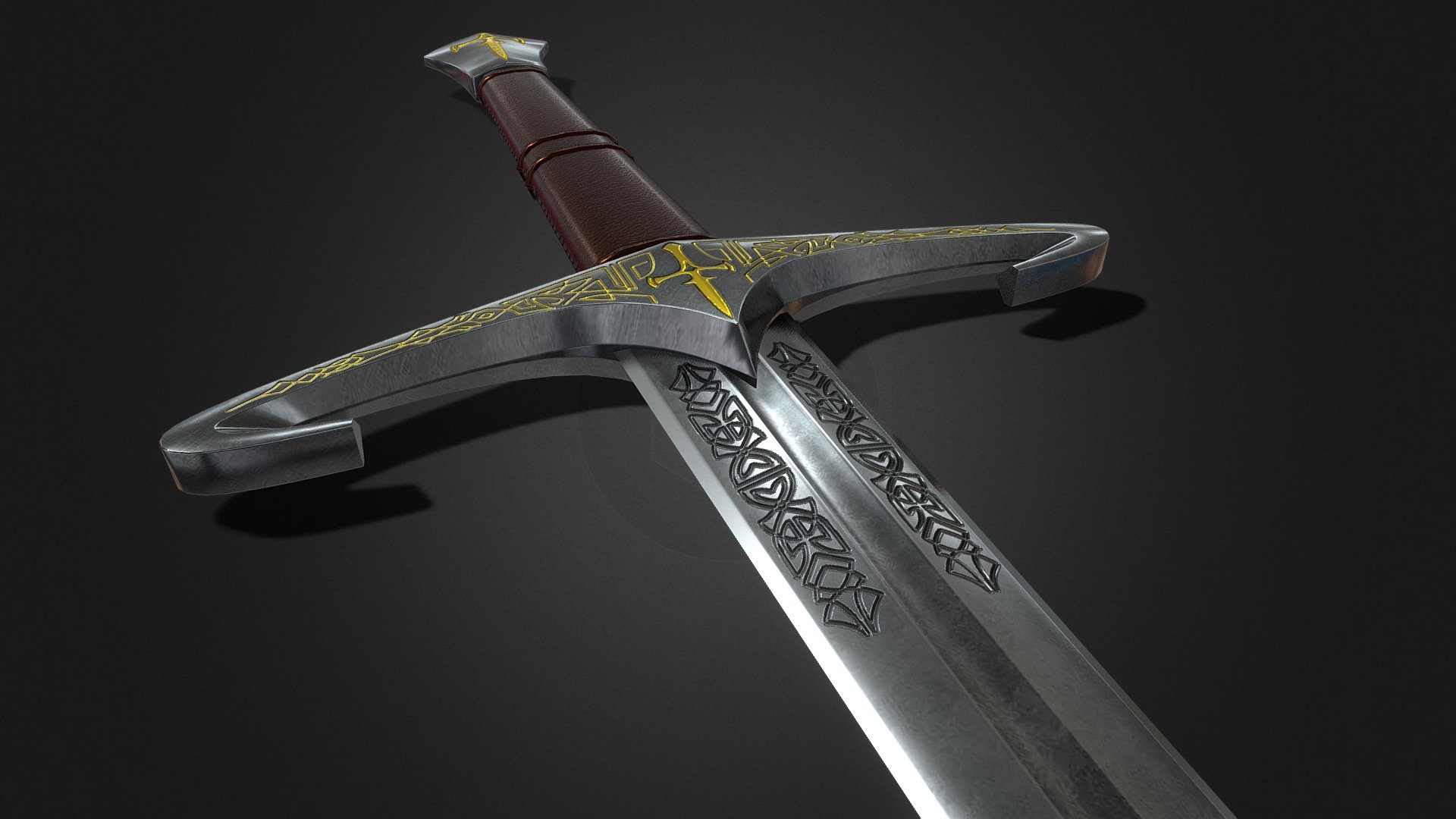 Fantasy Medieval Sword - Buy Royalty Free 3D model by DIStudios ...
