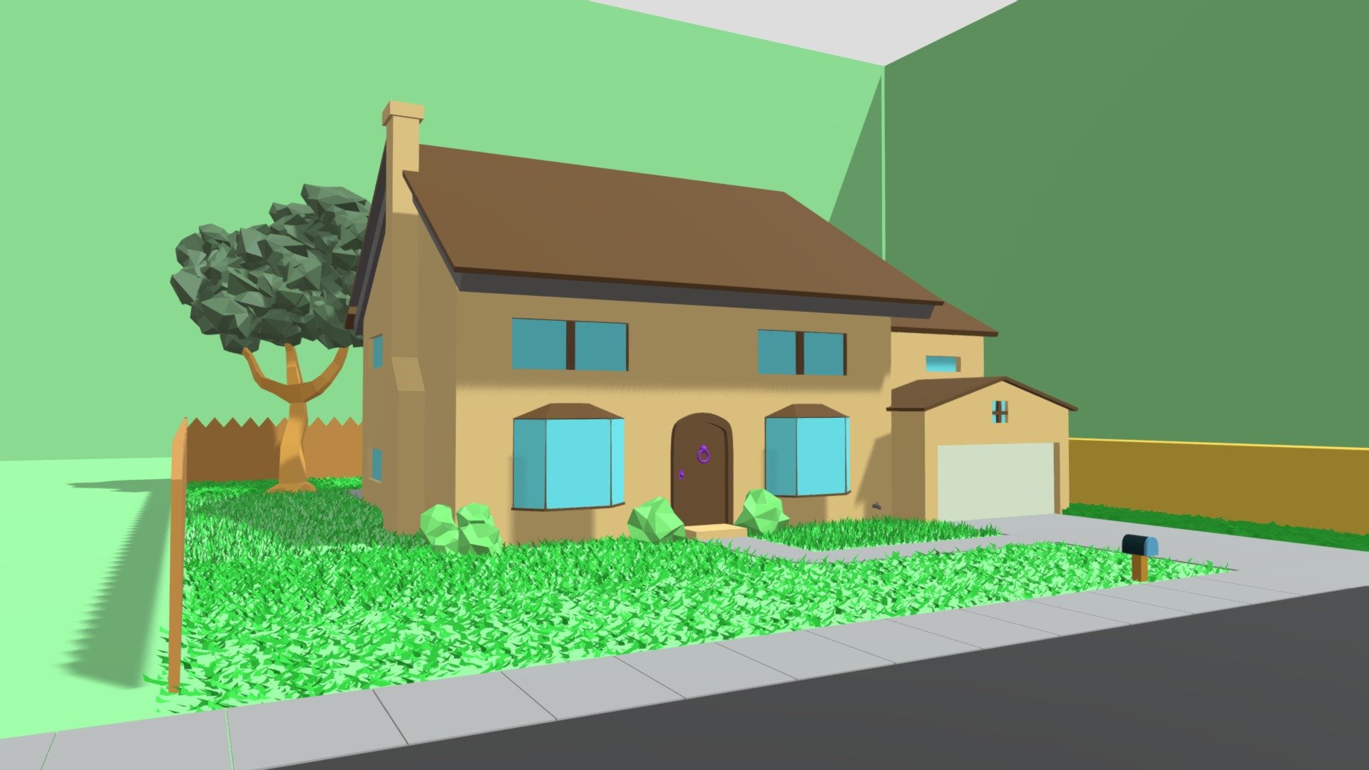 Simpsons | Street side - 3D model by lovingofbiscuit [0cd3d85] - Sketchfab