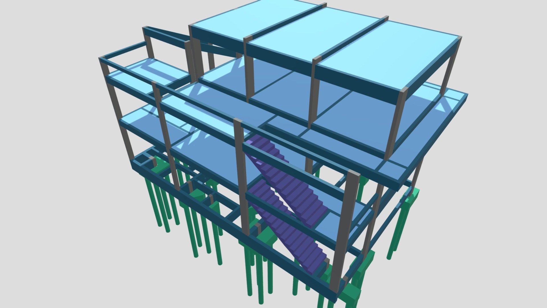 3D ESTRUTURA ADIEL - 3D model by GZ ENGENHARIA | PROJETOS ESTRUTURAIS ...