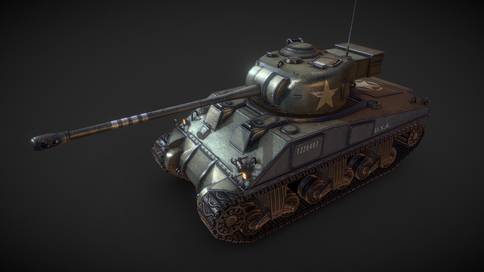 Lowpoly M4A4 Sherman Firefly - 3D model by Kado3D (@kadopl) [0cd92e7 ...