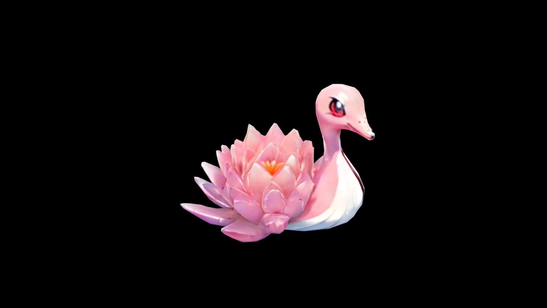 Anime-Inspired Digital Painting "Peaceful Swan" - Download Free 3D ...