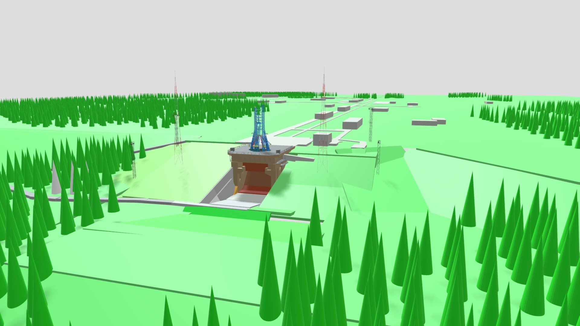 Plesetsk Cosmodrome Site 16/2 - Download Free 3D model by Soviet Model ...