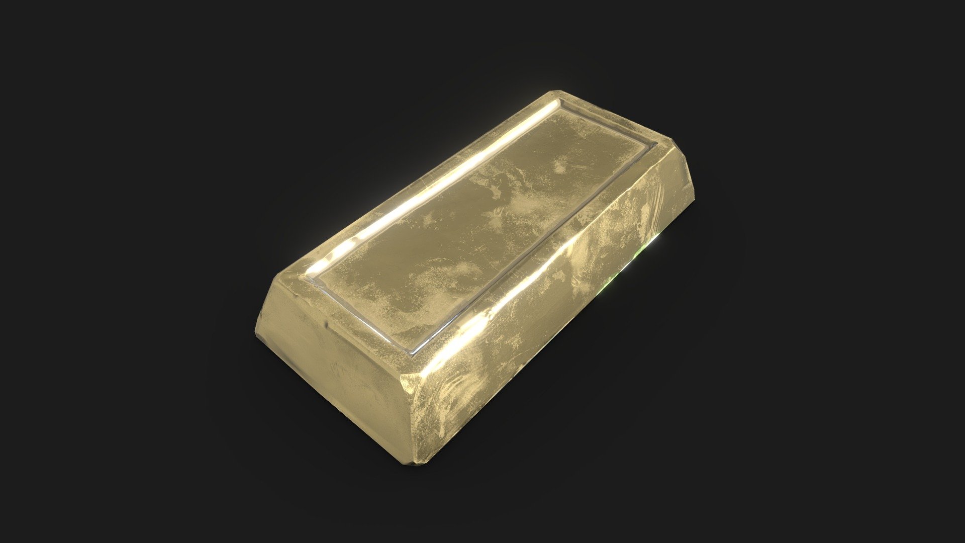 Gold Bar - 3D model by ecanvas [0ce6e14] - Sketchfab