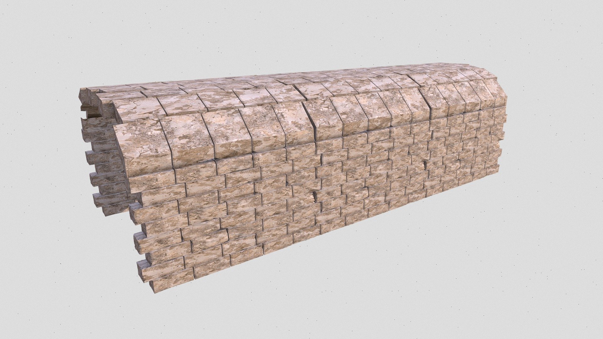 Ancient Brick Tunnel - Buy Royalty Free 3D model by Hoody468 [0ce98e5 ...