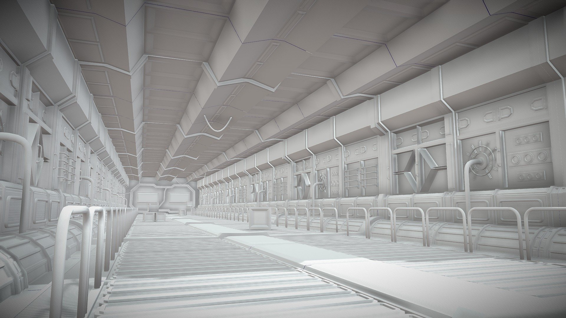 SCIFI, model of a space ship - 3D model by oliwiaoliwia [0cea6ad ...