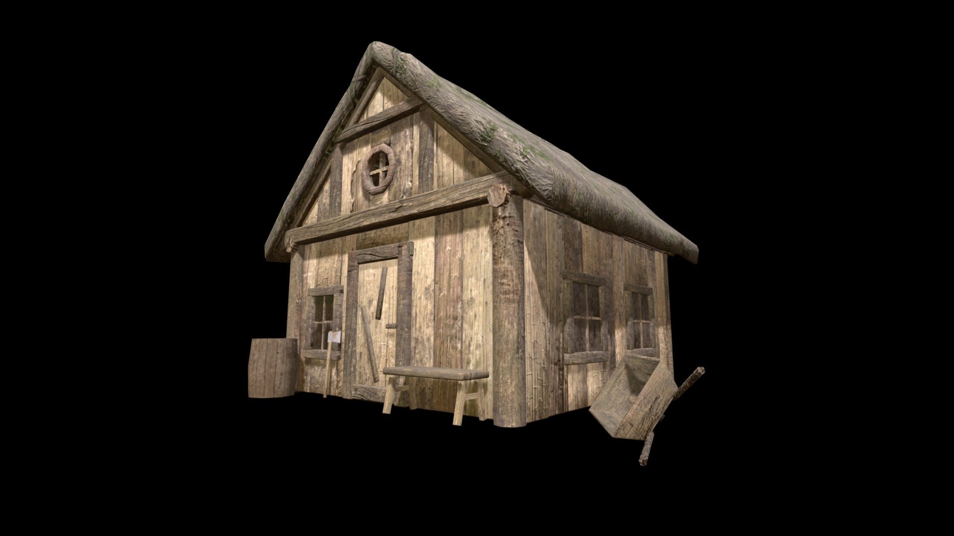 Realistic Medieval Wooden House - 3D model by Yasin ERHAN ...