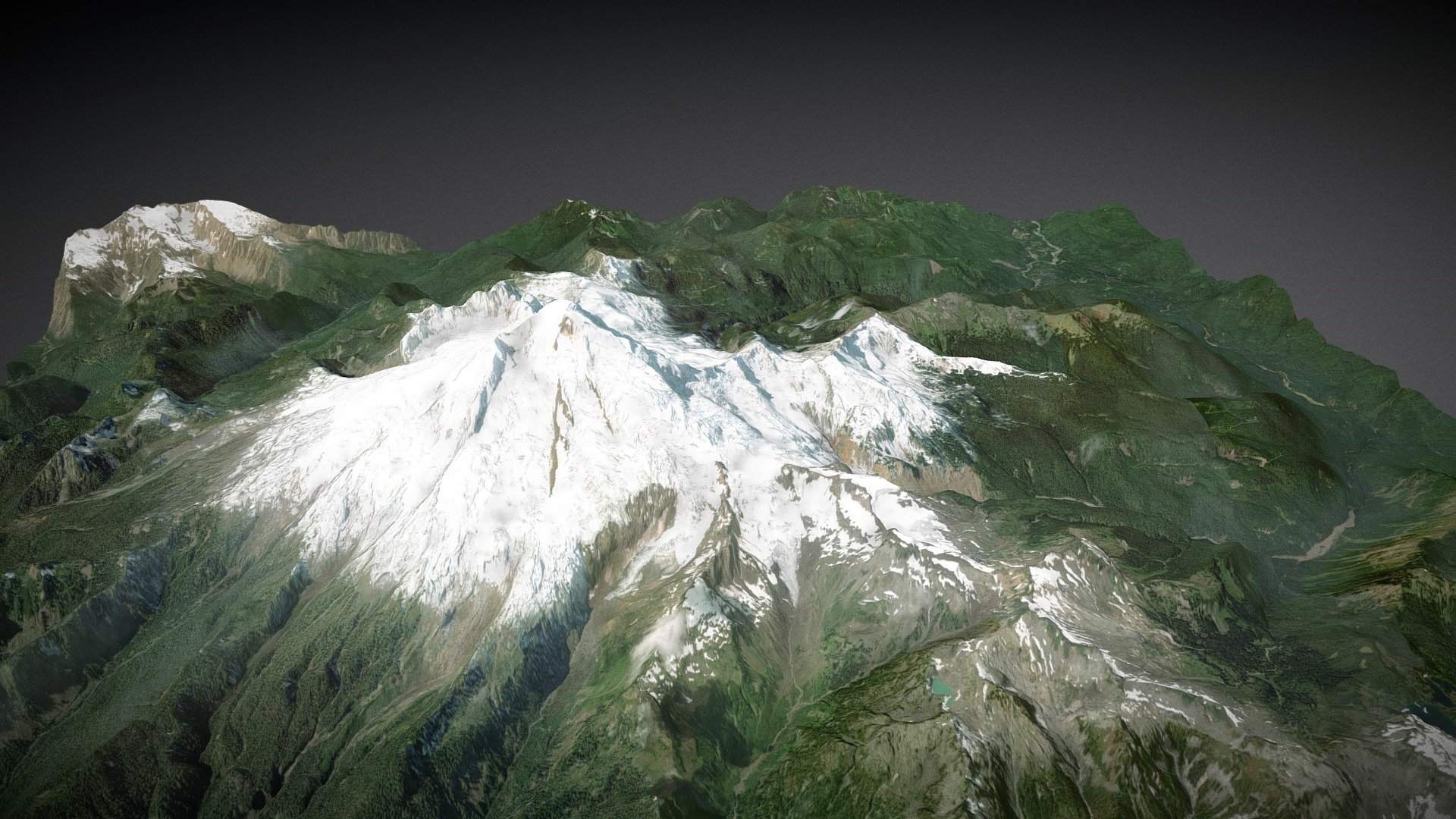 Mount Baker, Washington State, USA (x2) - Download Free 3D model by ...