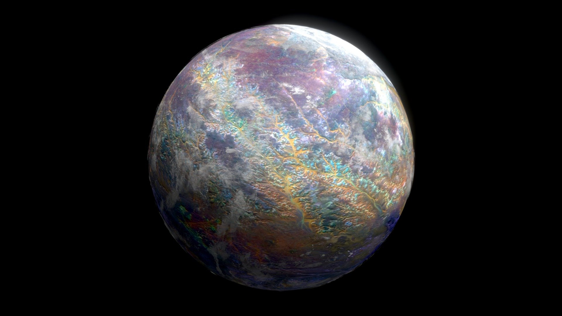 PBR Crystal Planet 4 - 8K Textures - Buy Royalty Free 3D model by ...