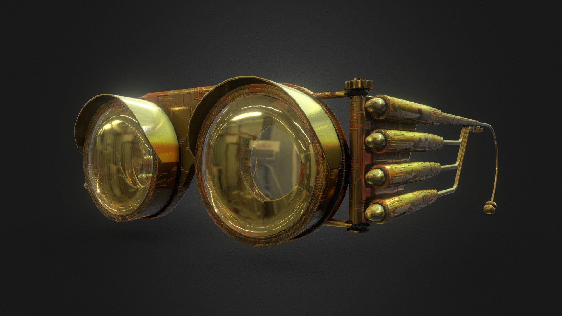 Steampunk Glasses - 3D model by Rbone3D [0cf2776] - Sketchfab