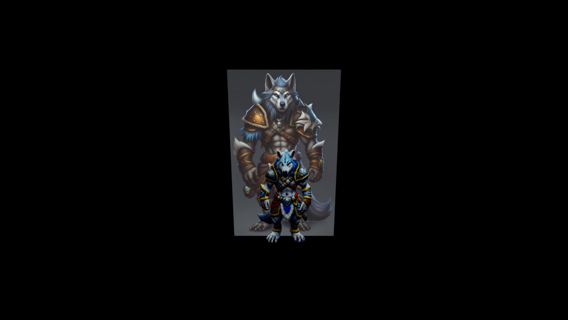 a wolf character with armor and weapons - Download Free 3D model by ...