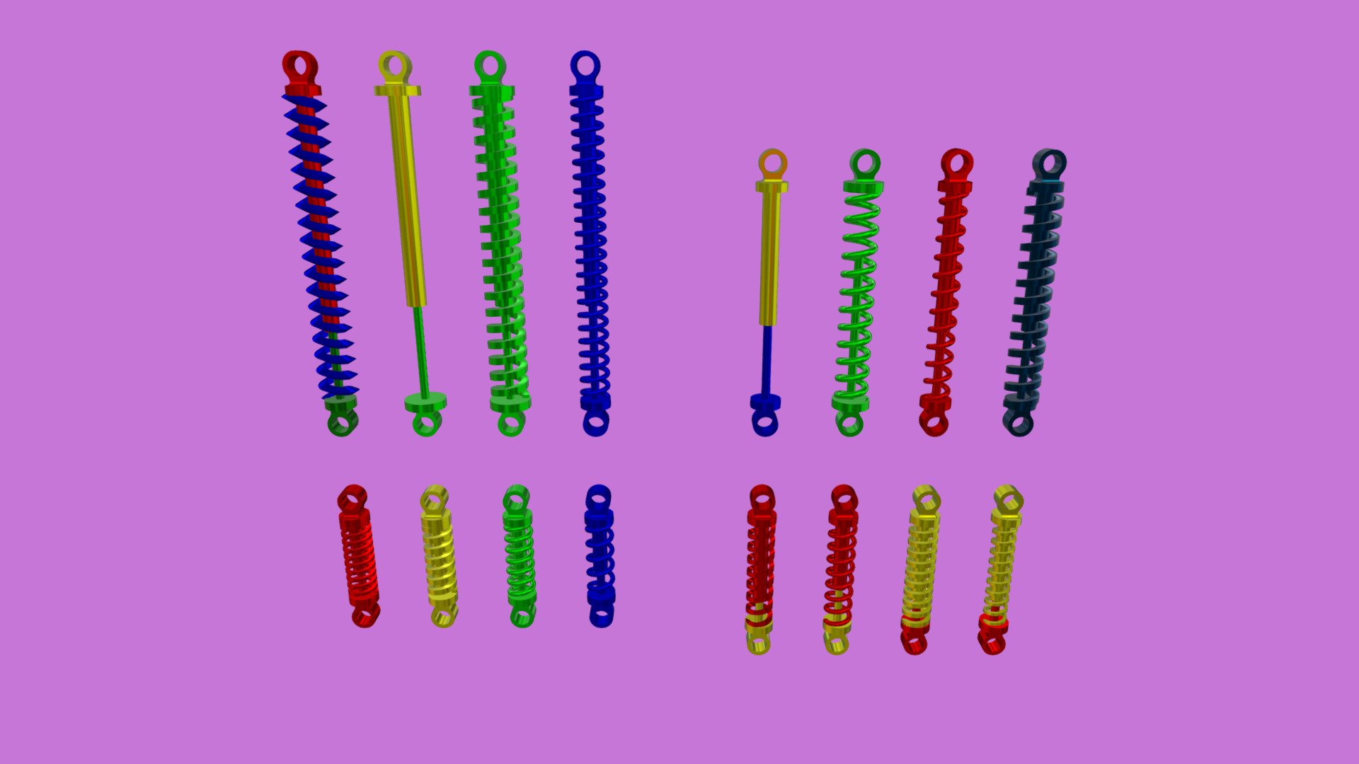 Shock-absorber selection - 3D model by fasteng [0cf422b] - Sketchfab
