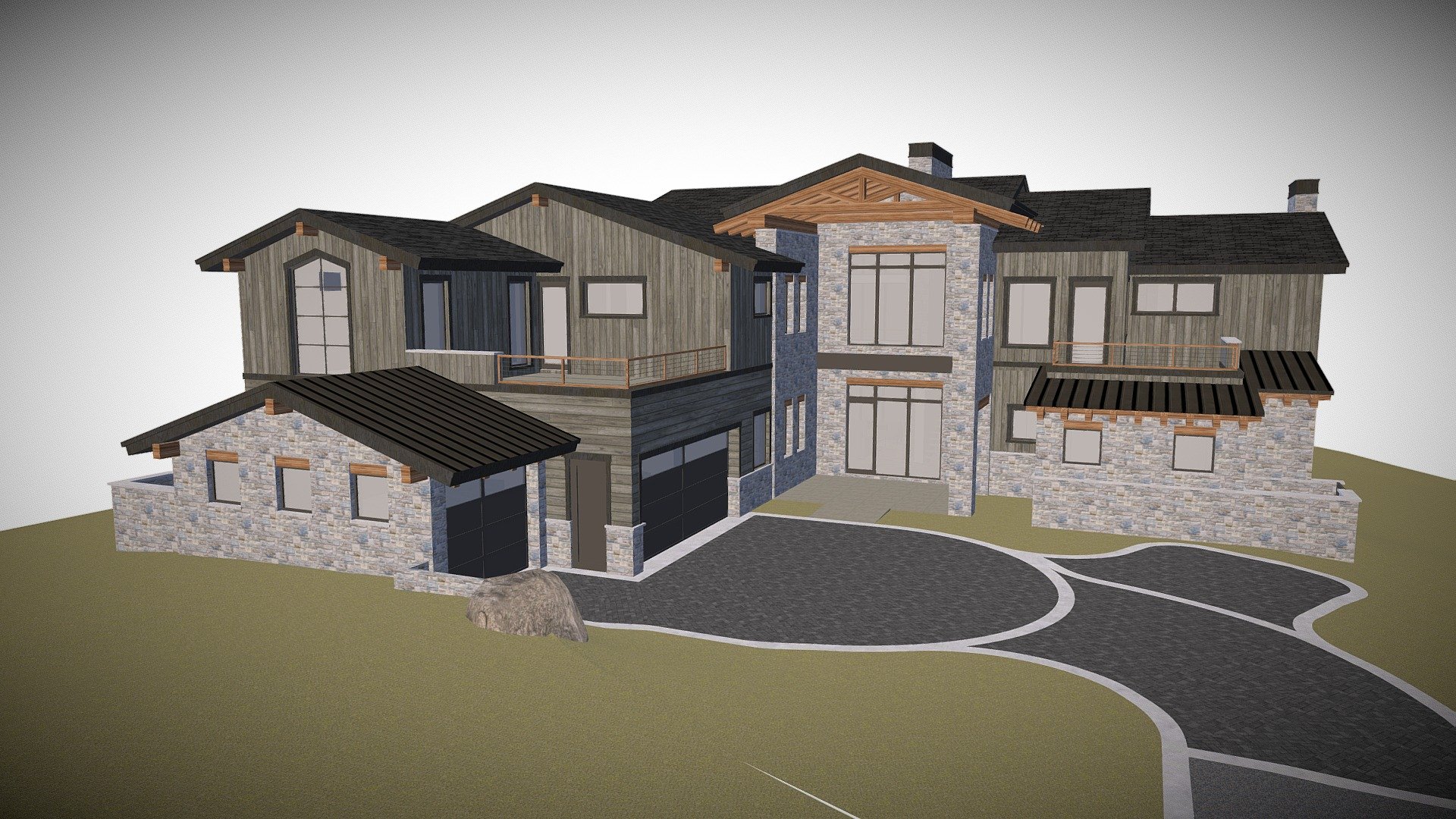 Sparacino Residence - 3D model by Jessica Hutchison-Rough ...