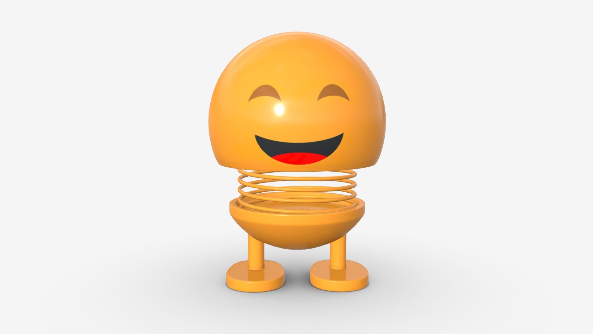 Car spring toy figure 01 smile happy - Buy Royalty Free 3D model by ...
