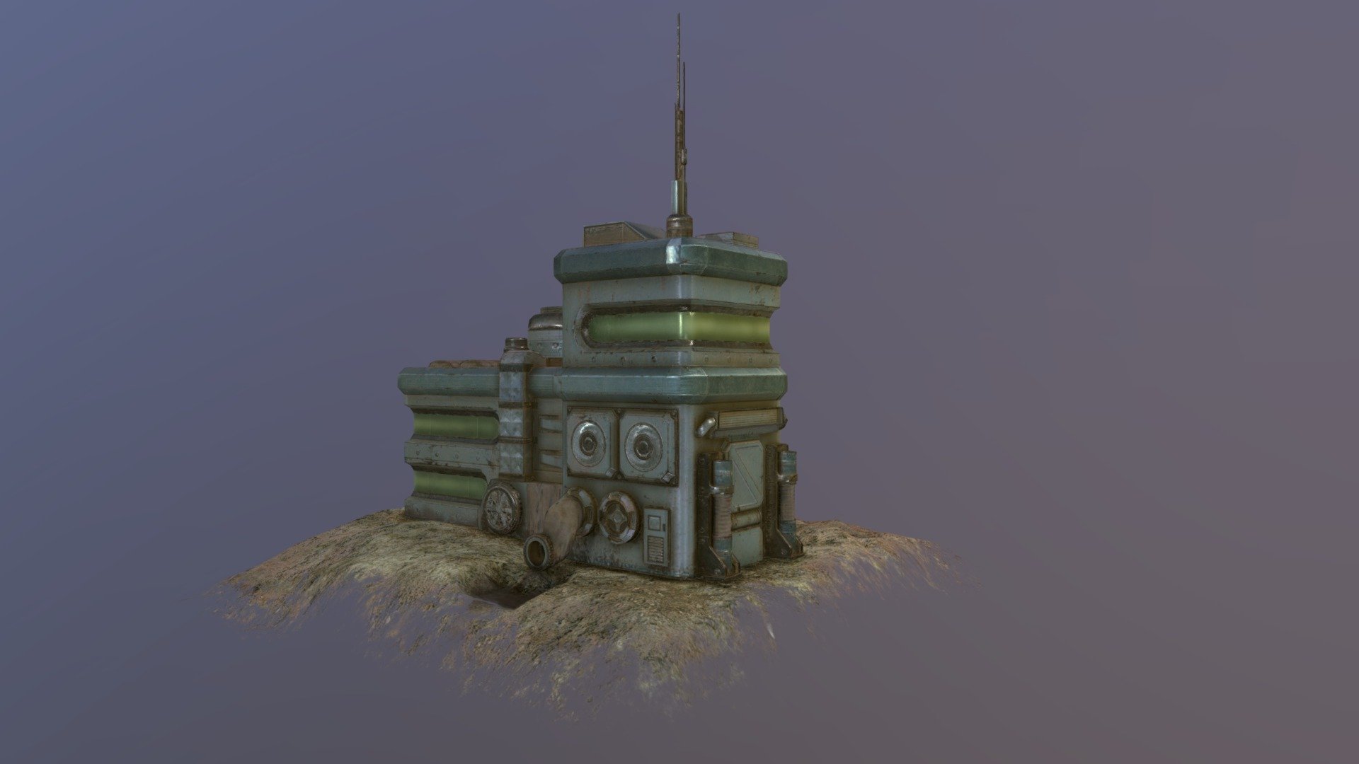 Low poly sci-fi building - 3D model by 🥤 Ceramic soda 🥤 (@ceramicsoda ...