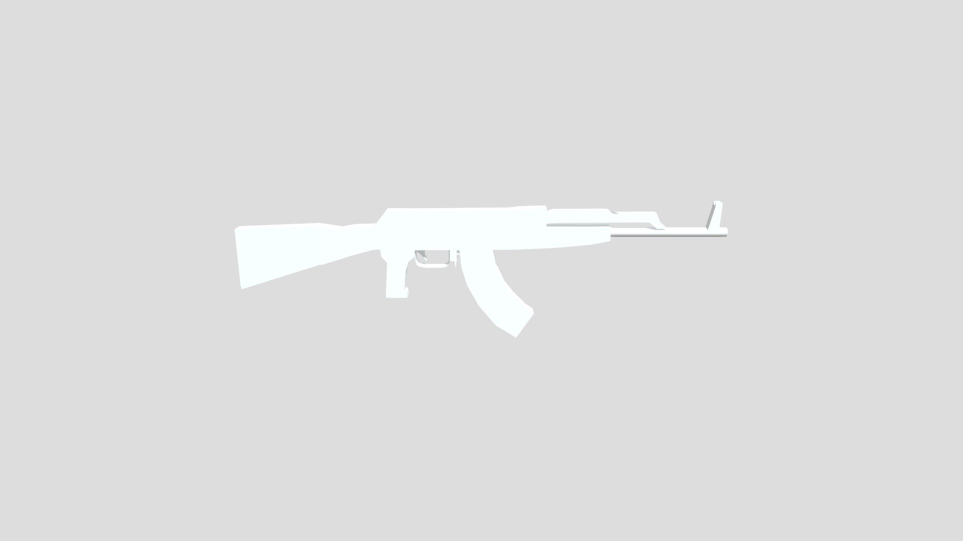 AK-47 low-poly model no textures - Download Free 3D model by Gorchi ...