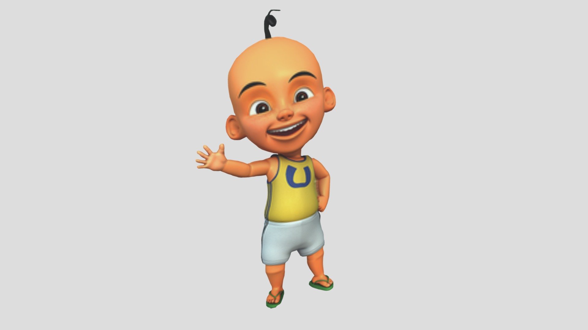 Upin - Download Free 3D model by mohd.akmal.mahyudin [0cfb77a] - Sketchfab