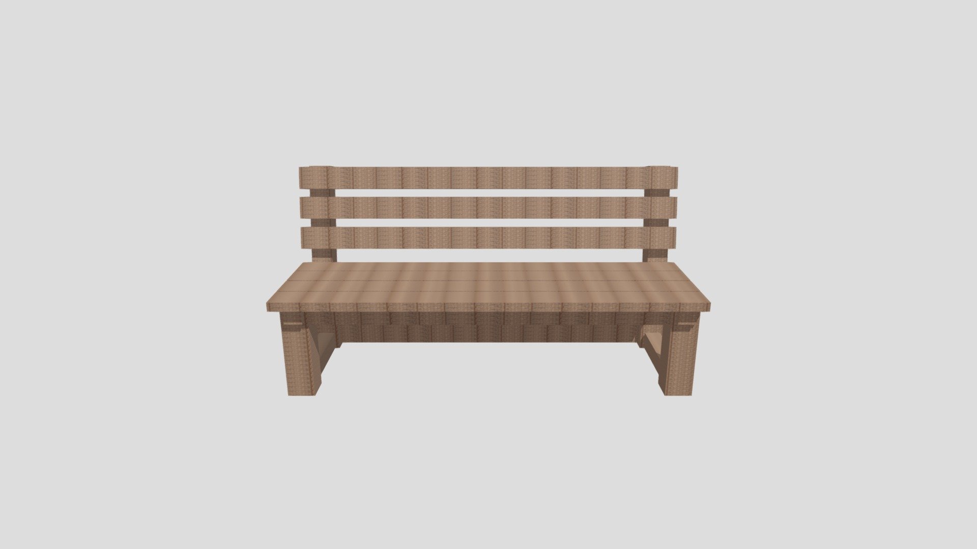 Realistic Wooden Bench – Game-Ready 3D Model - Download Free 3D model ...
