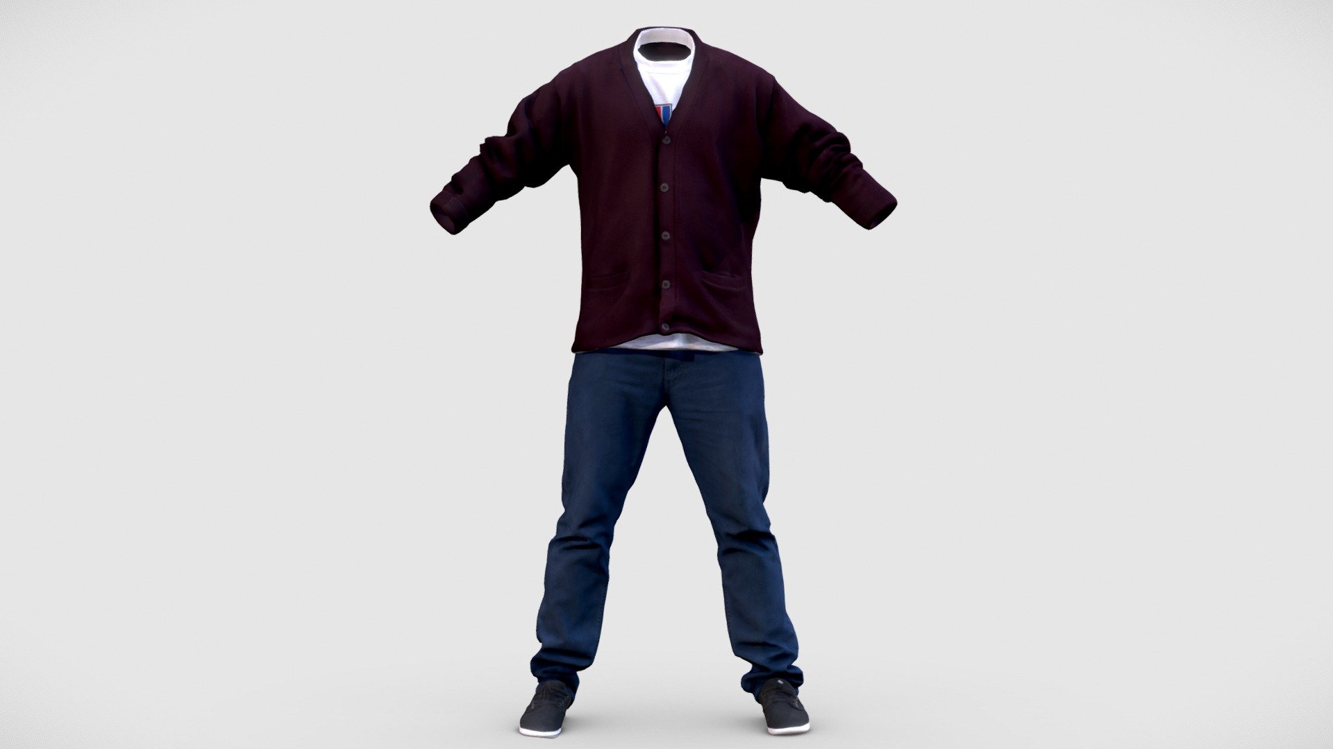 Realistic Human Man Clothes Scan - 287MCloth - Buy Royalty Free 3D ...