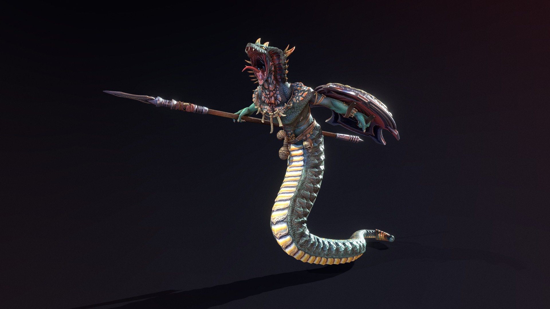 Snake warrior - 3D model by Dmitriy Dryzhak (@arvart.lit) [0d06495] - Sketchfab