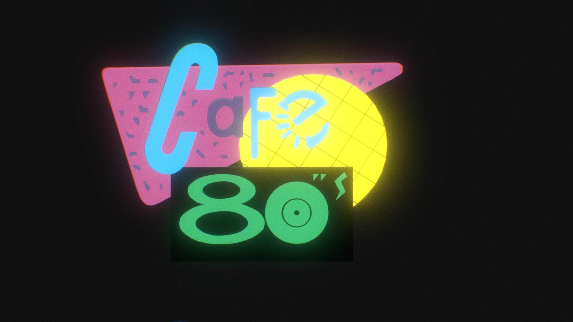 Logo Cafe 80's - Download Free 3D model by quentin.cdt [0d0dece ...