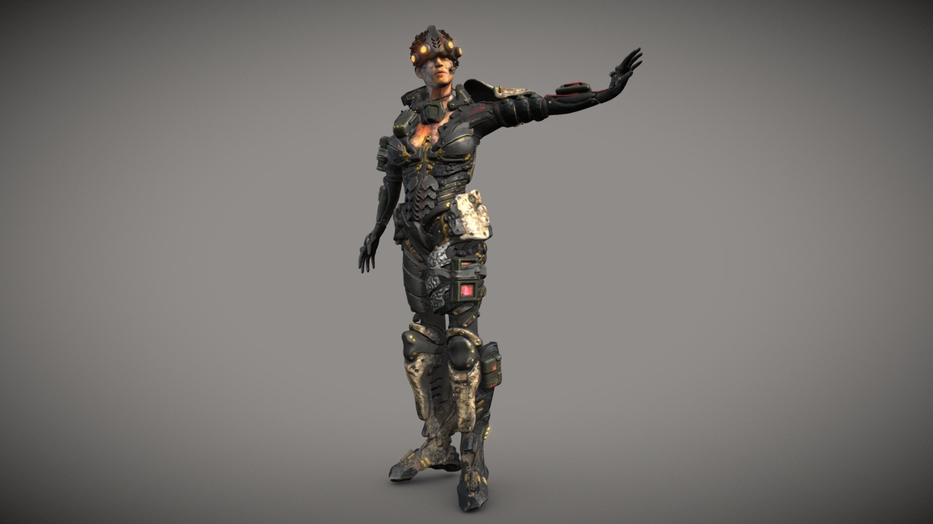 Cybernetic Warrior with Tactical Armor - Buy Royalty Free 3D model by ...