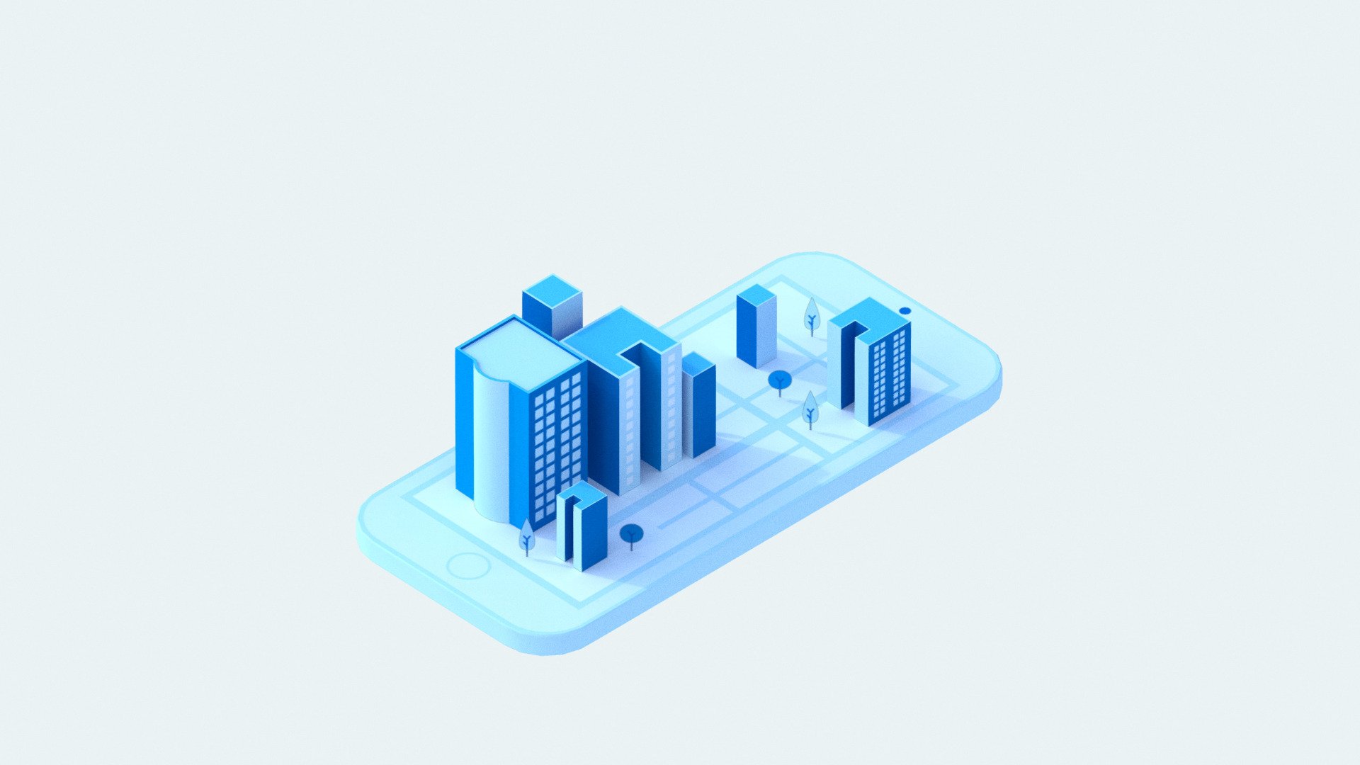 Smart city - 3D model by PaulineStich (@popoo) [0d13858] - Sketchfab