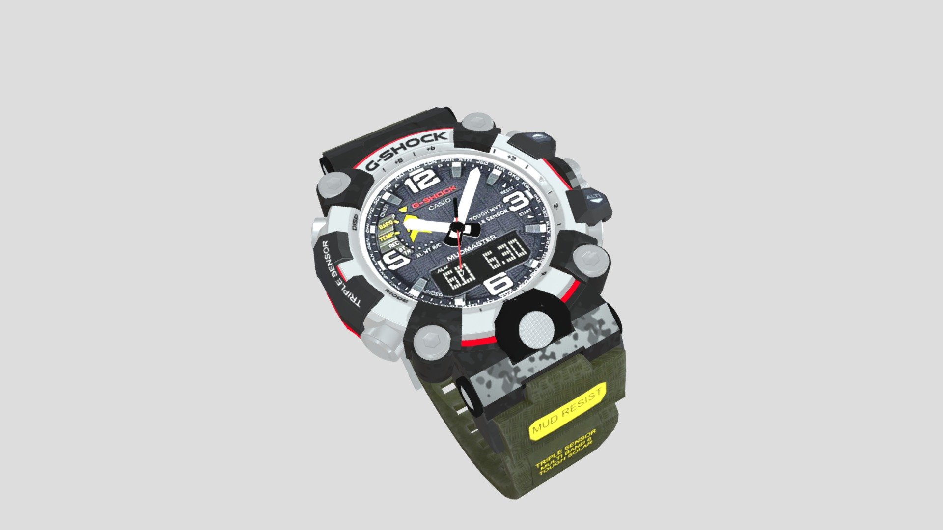 Casio Watch - 3D model by Naveen Himal (@naveenhimal) [0d14bea] - Sketchfab