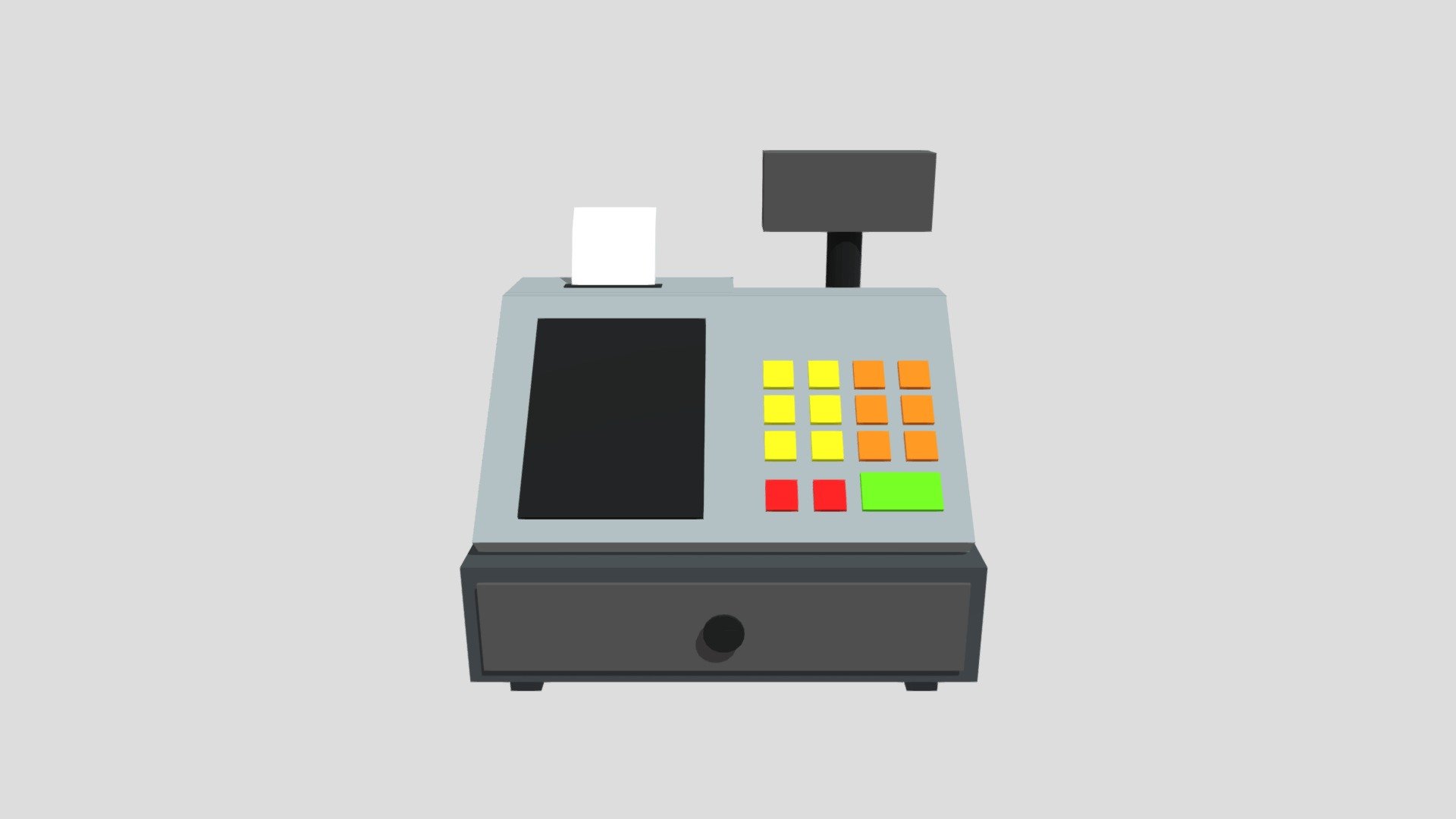 Cash register - 3D model by dieguccio [0d19007] - Sketchfab