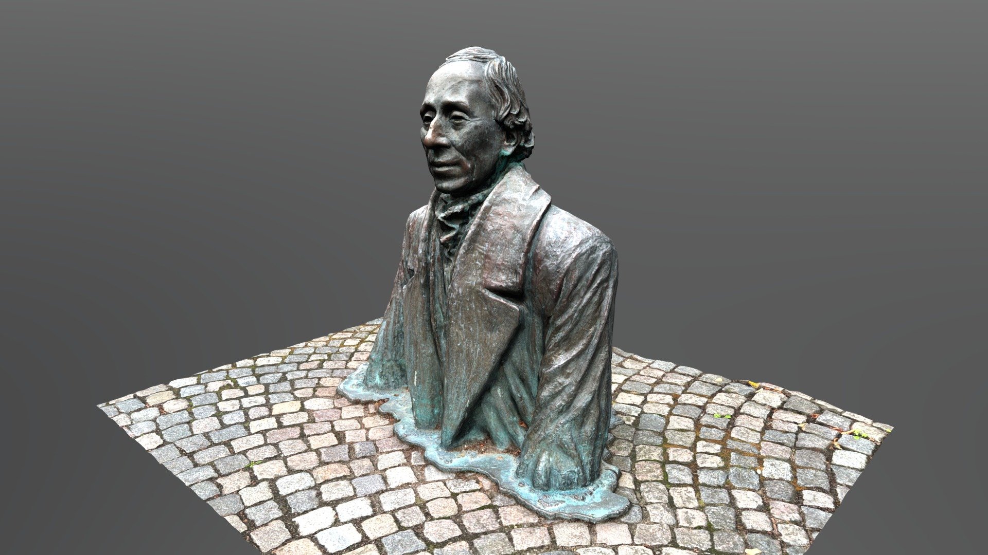 Hans Christian Andersen statue in Odense - Download Free 3D model by ...